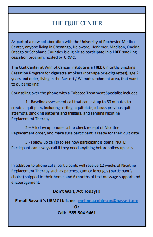 Do you want to quit smoking? – Oxford Memorial Library