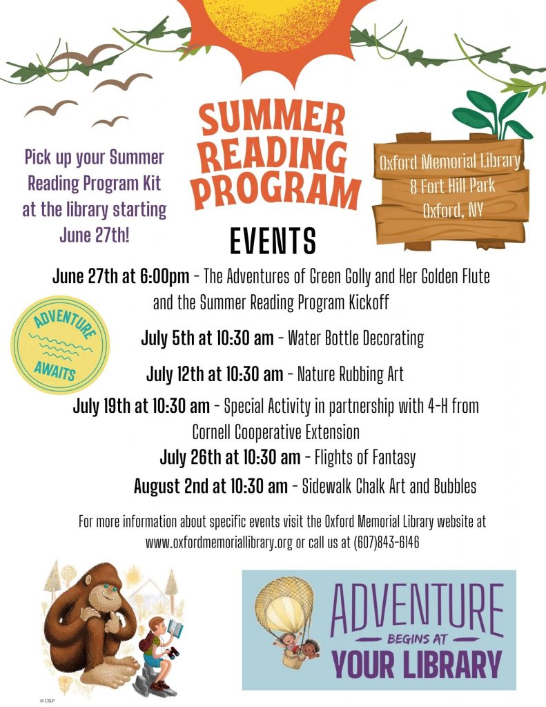 Summer Reading Programs! – Oxford Memorial Library