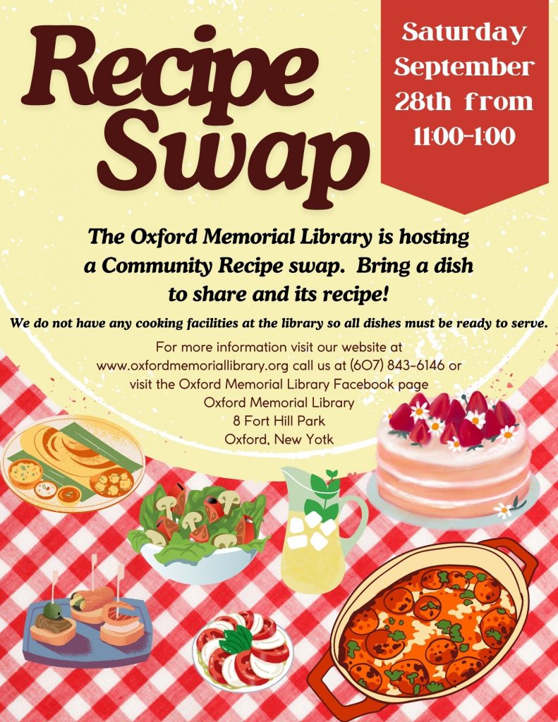 Community Recipe Swap – Oxford Memorial Library