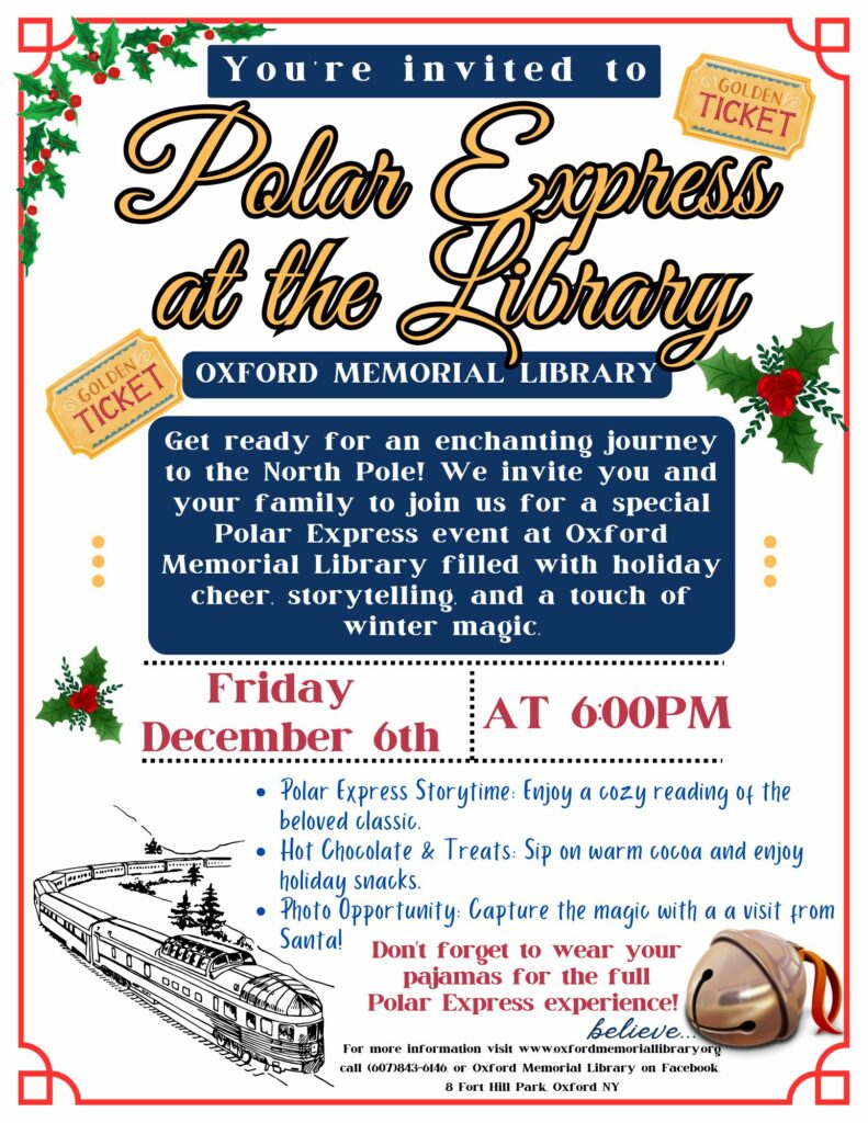 Polar Express at the Library – Oxford Memorial Library